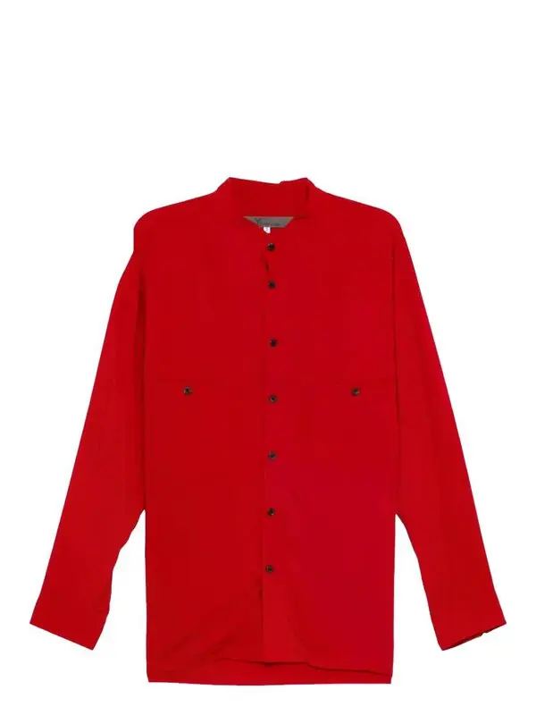 Y’s Chest Pockets Button-up Shirt - Red