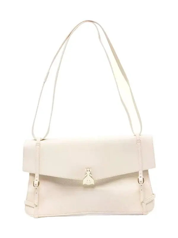 Patrizia Pepe Fly Bamby Jour Leather Shoulder Bag - Neutrals