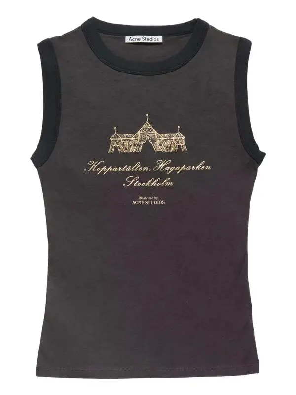 Acne Studios Graphic Print Tank Top - Grey