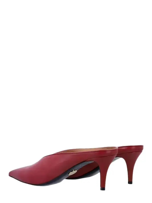 Stella McCartney Pointed-toe V-cut Mules - Red