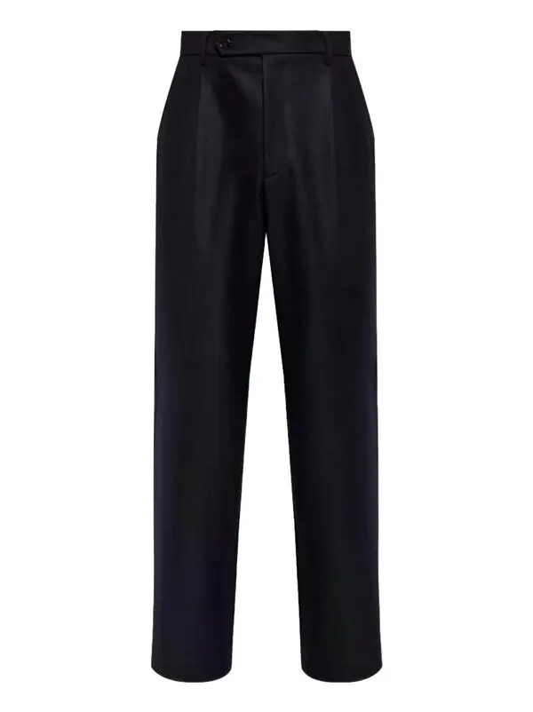 JIL SANDER Pleated Wool Trousers - Blue