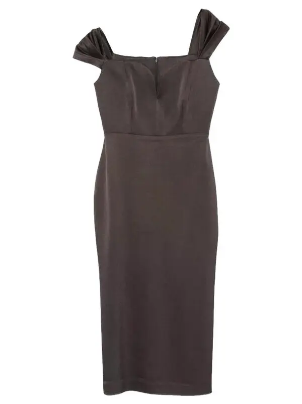 Alex Perry V-neck Midi Dress - Grey