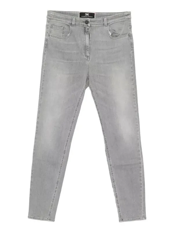 Elisabetta Franchi Logo Plaque Skinny Jeans - Grey