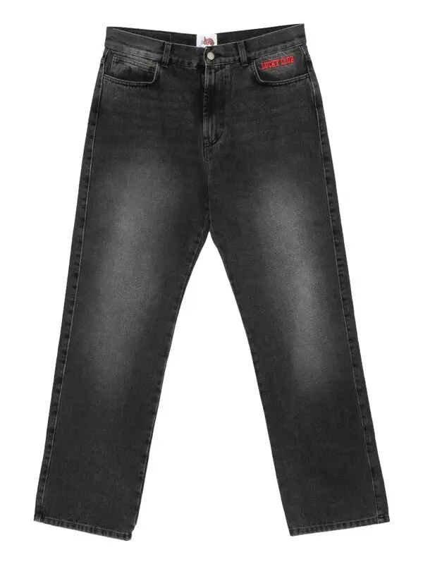 CARNE BOLLENTE Rhinestone Embellished Star Jeans - Black