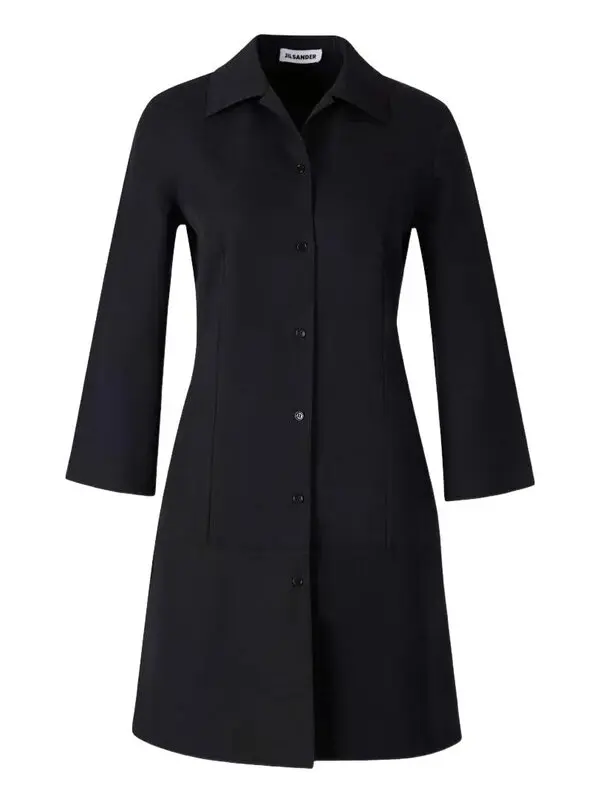 JIL SANDER Single-breasted Coat - Blue