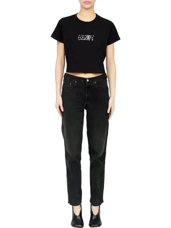 MAISON MARGIELA Overdyed Flipped Print T-shirt - Black