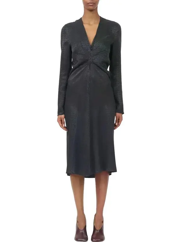 MAISON MARGIELA Jacquard Wrap Dress - Black