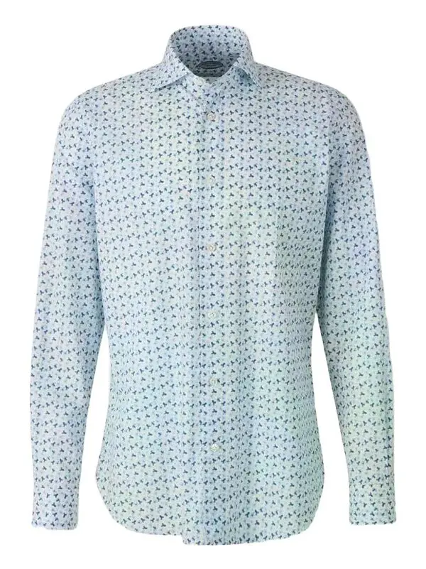 VINCENZO DI RUGGIERO Floral-print Button-down Shirt - White