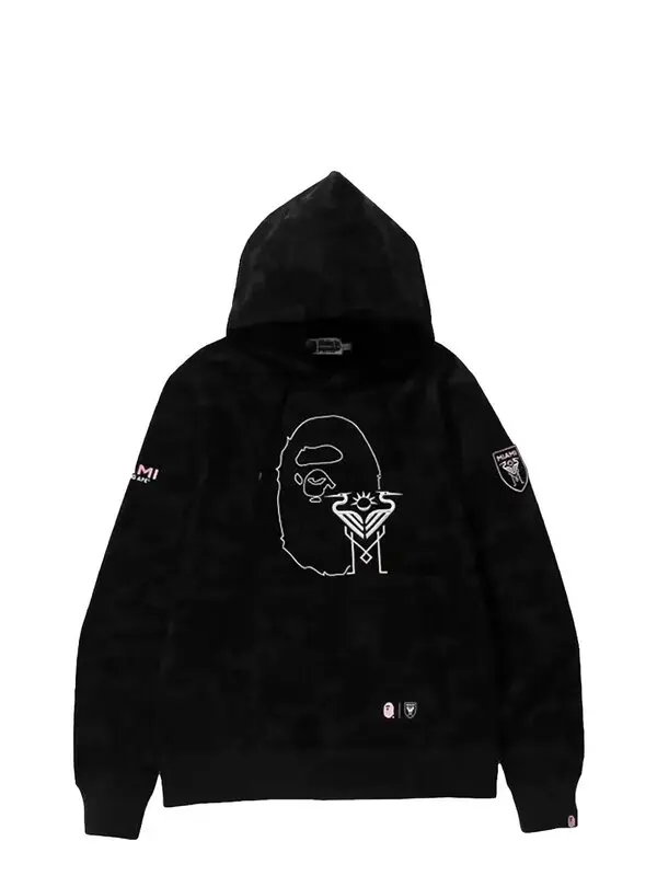A BATHING APE X Inter Miami Cf Camo-print Hoodie - Black