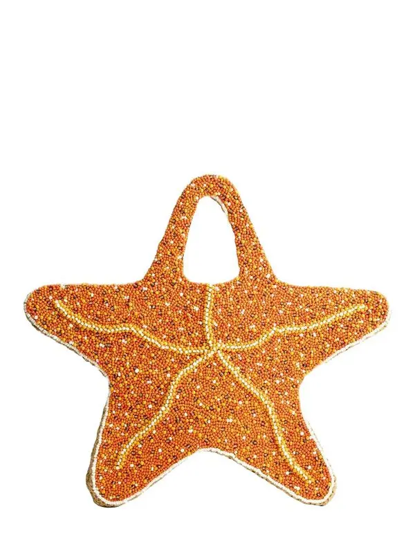 SIMONMILLER Beaded Starfish Tote Bag - Orange