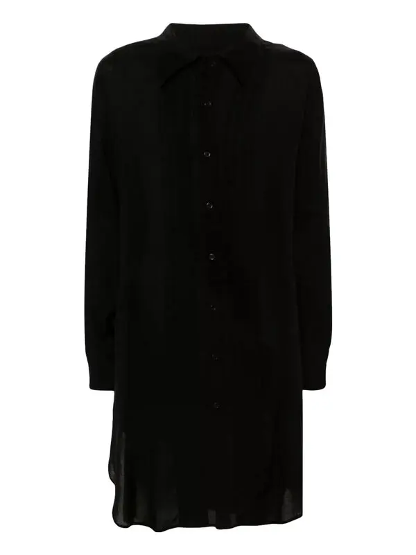 Yohji Yamamoto Pleat-detail Shirt - Black