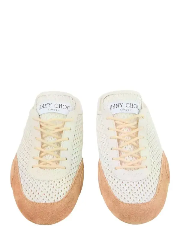 JIMMY CHOO Sunny Mesh Panel Sneakers - White