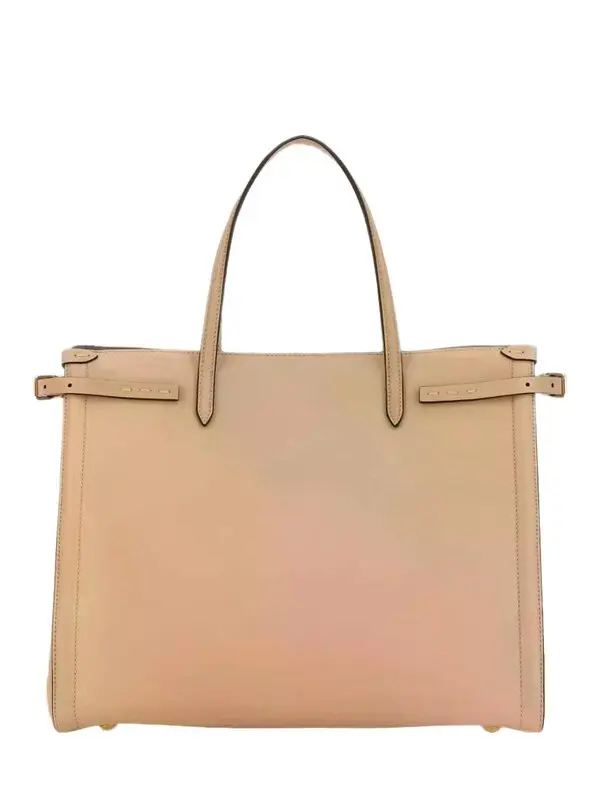 Valentino Garavani Vlogo Signature Leather Tote Bag - Neutrals