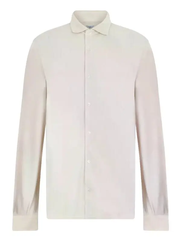 Fedeli Long-sleeve Button-up Shirt - Neutrals
