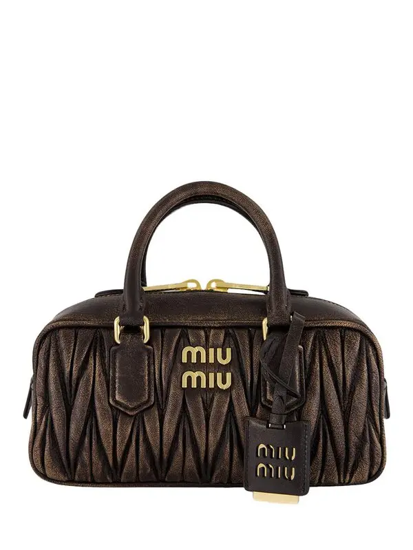 Miu Miu Arcadie Matelassé Bag - Brown