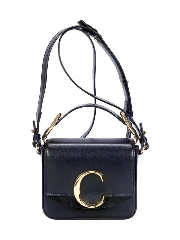 Chloé C Logo Shoulder Bag - Black