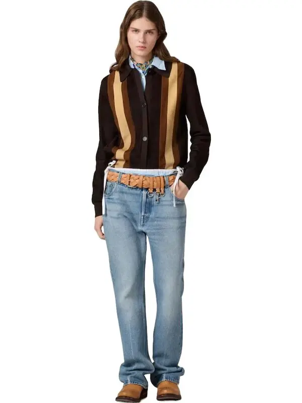 Miu Miu Sapphire Washed Denim Jeans - Blue