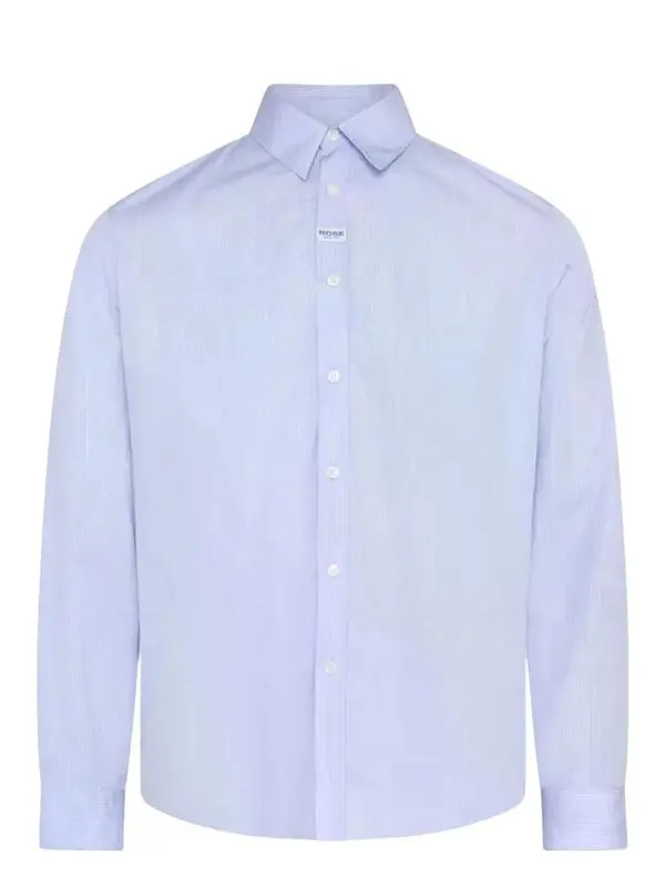 Martine Rose Vertical Stripe Logo Patch Shirt - Blue