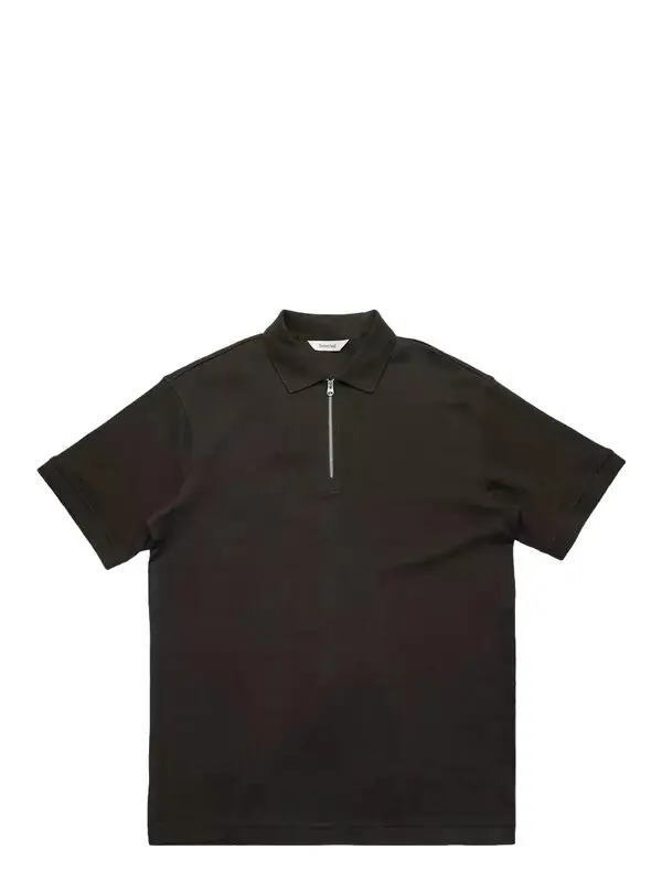 SELECTED Krister Zip-fastening Polo Shirt - Brown