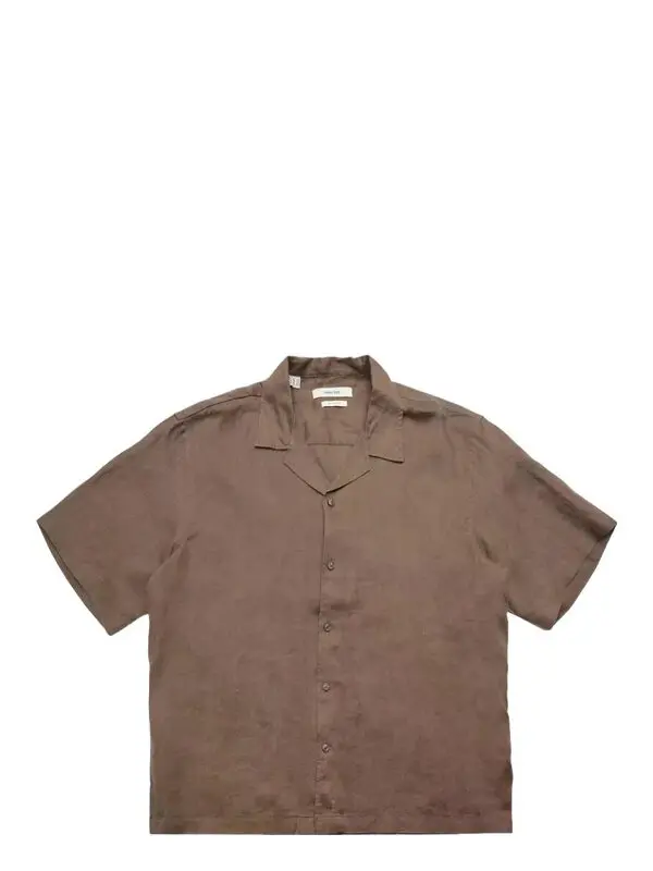 SELECTED Kylian Linen Shirt - Brown