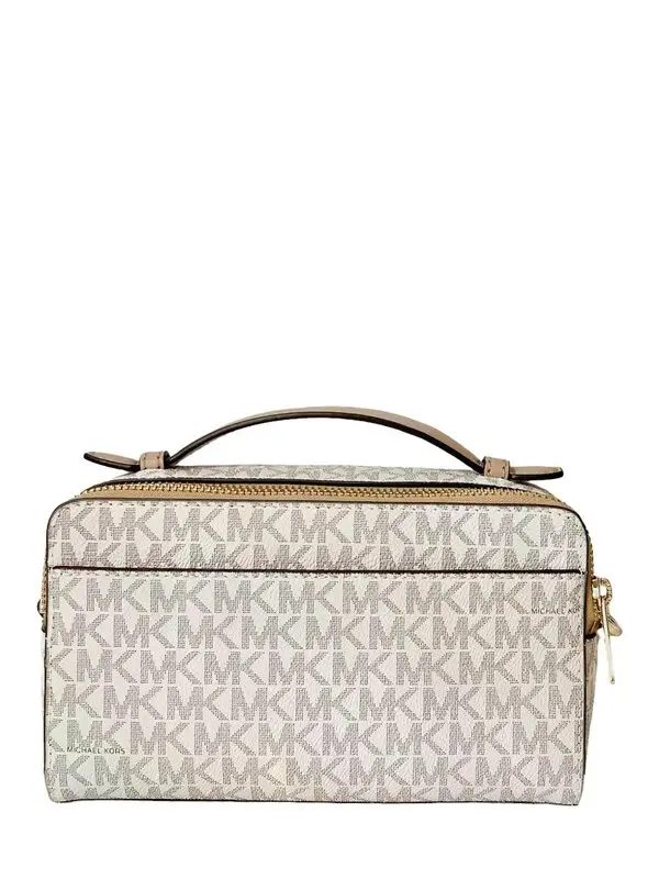 Michael Kors Medium Logo-pattern Crossbody Bag - Neutrals