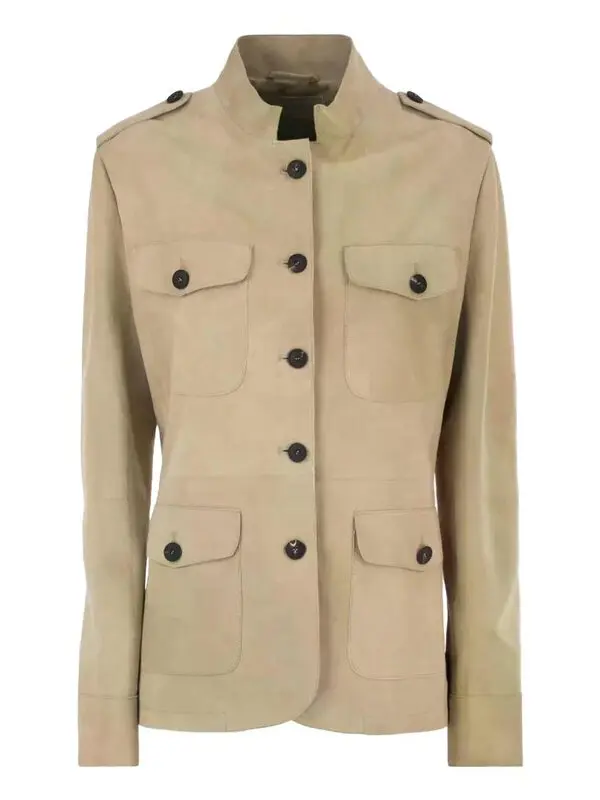 Antonelli Firenze Suede Patch-pocket Jacket - Neutrals