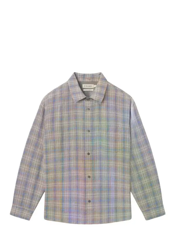 FRAME Check-pattern Long-sleeve Shirt - Neutrals