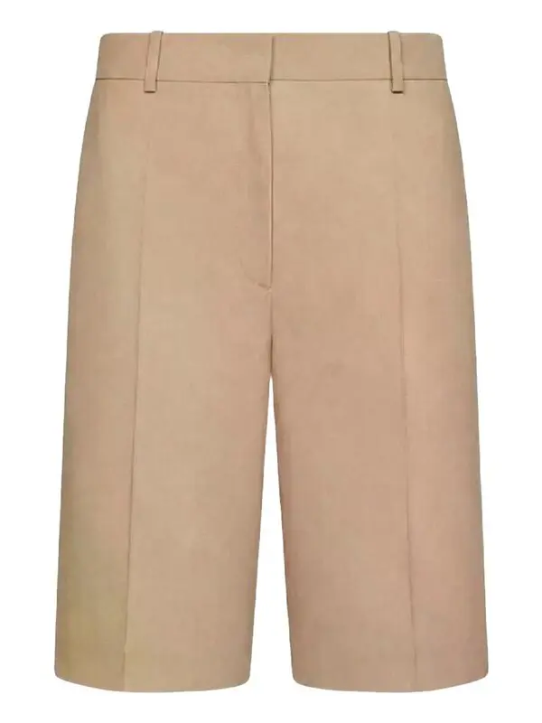 TOTEME Pressed-crease Straight-leg Shorts - Neutrals