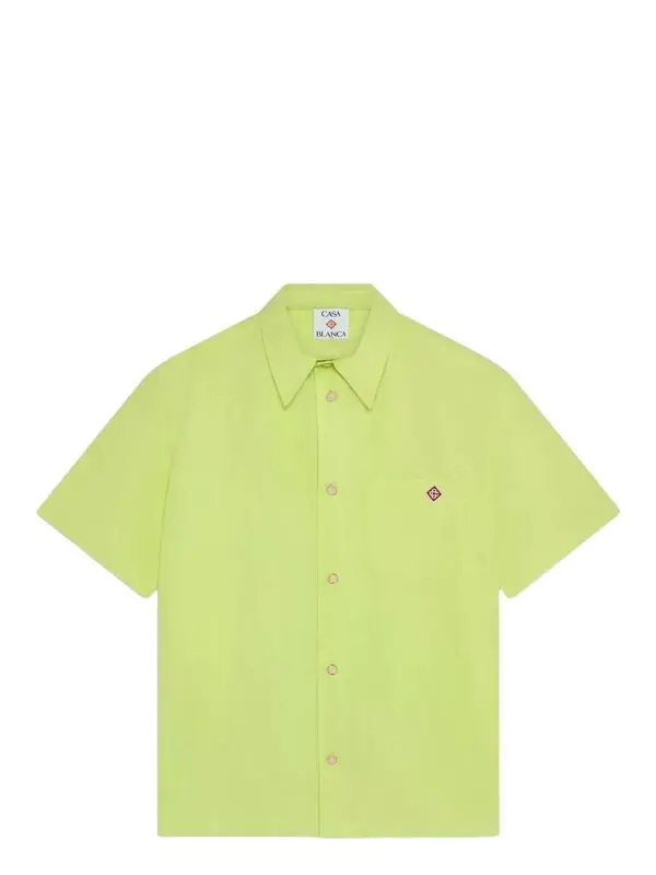 Casablanca Logo-patch Piqué Shirt - Green