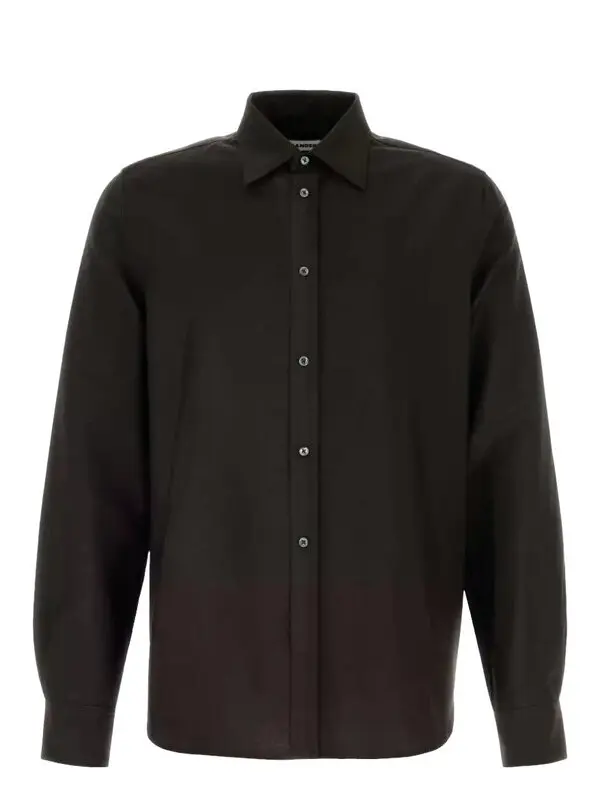 JIL SANDER Long-sleeve Button-up Shirt - Brown