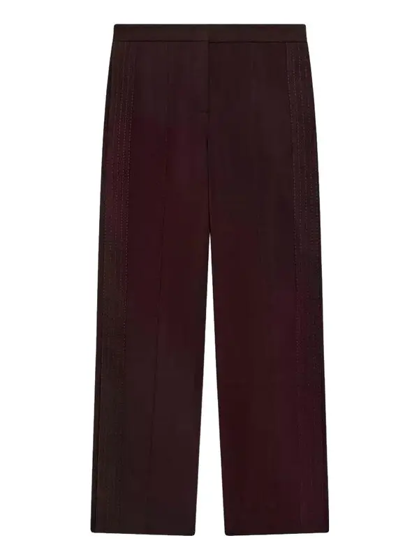 Another Tomorrow Graphic Stitch Relaxed Trousers - Brown