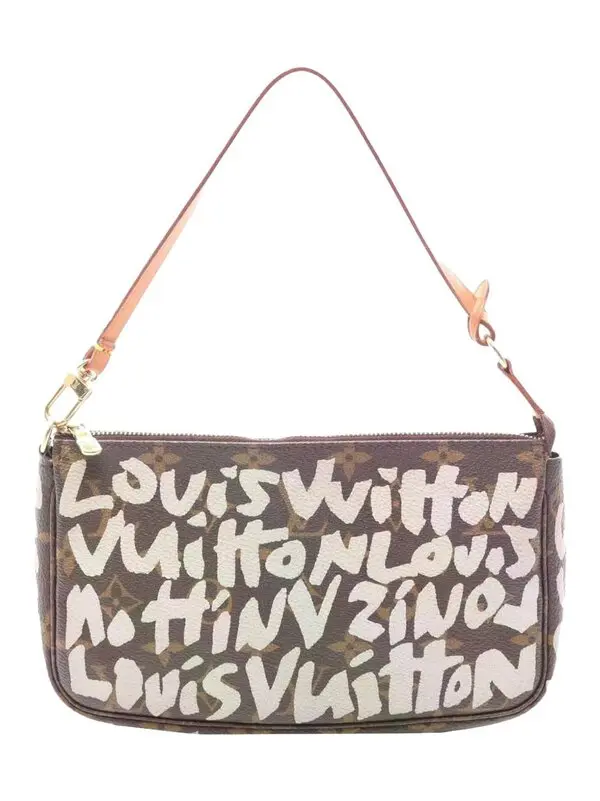 LOUIS VUITTON Monogram Graffiti Pochette Accessoires Shoulder Bag - Brown