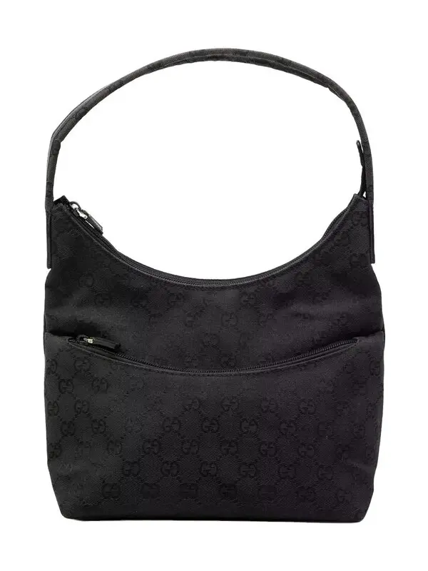 Gucci Gg Canvas Shoulder Bag - Black