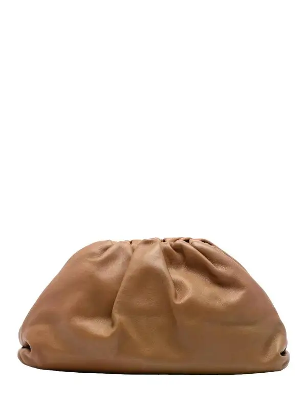 Bottega Veneta Lambskin The Pouch Clutch Bag - Brown