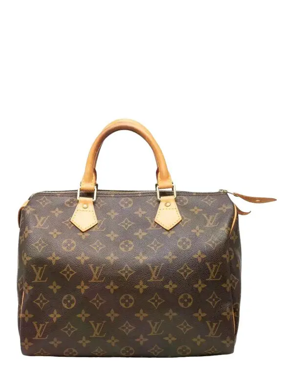 LOUIS VUITTON Monogram Speedy 30 Boston Bag - Brown