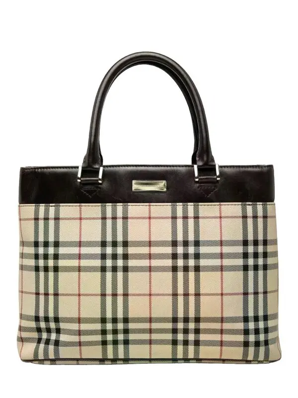 Burberry House Check Canvas Tote Bag - Neutrals