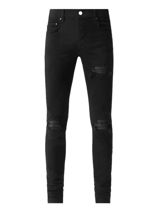 Amiri Mx1 Distressed Skinny Jeans - Black