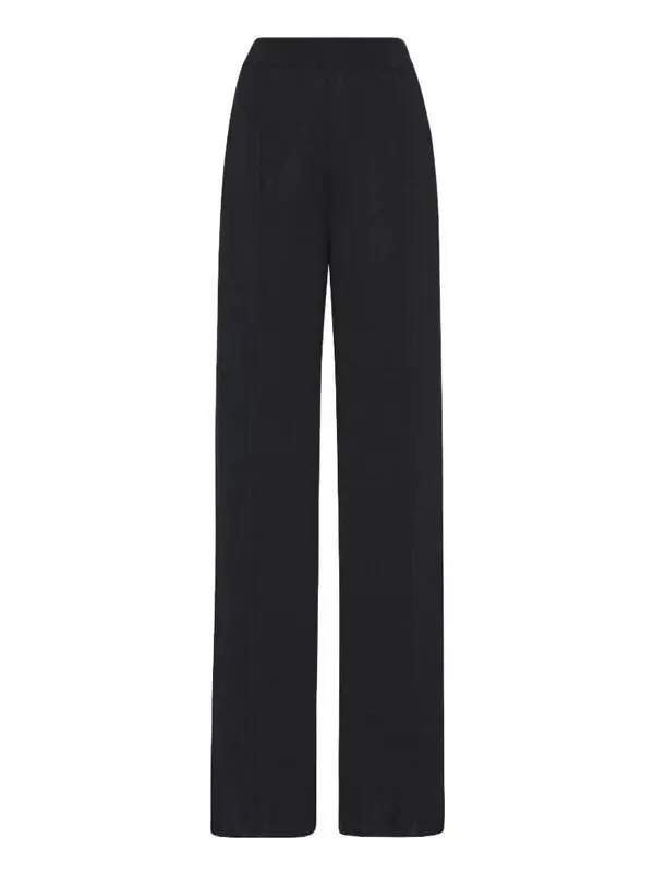THE ROW High-waisted Wide-leg Trousers - Black