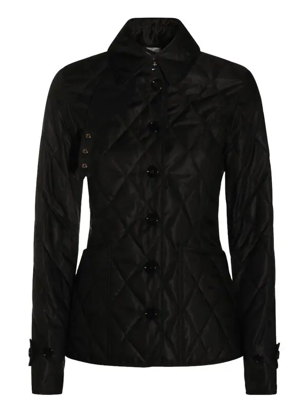 Burberry Long Sleeve Quilted Jacket - Black