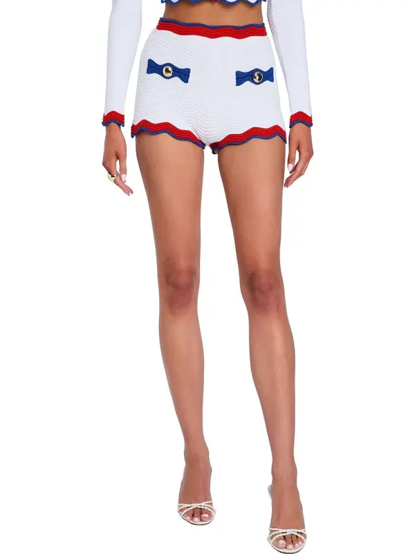 Retrofete Kait Knit Short - White/geranium