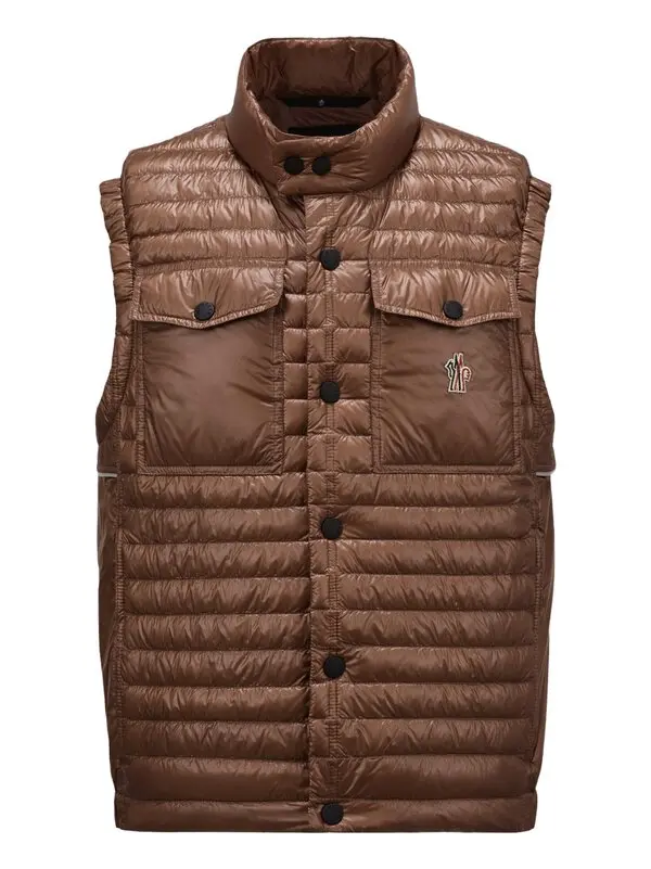 Moncler Ollon Down Gilet - Brown