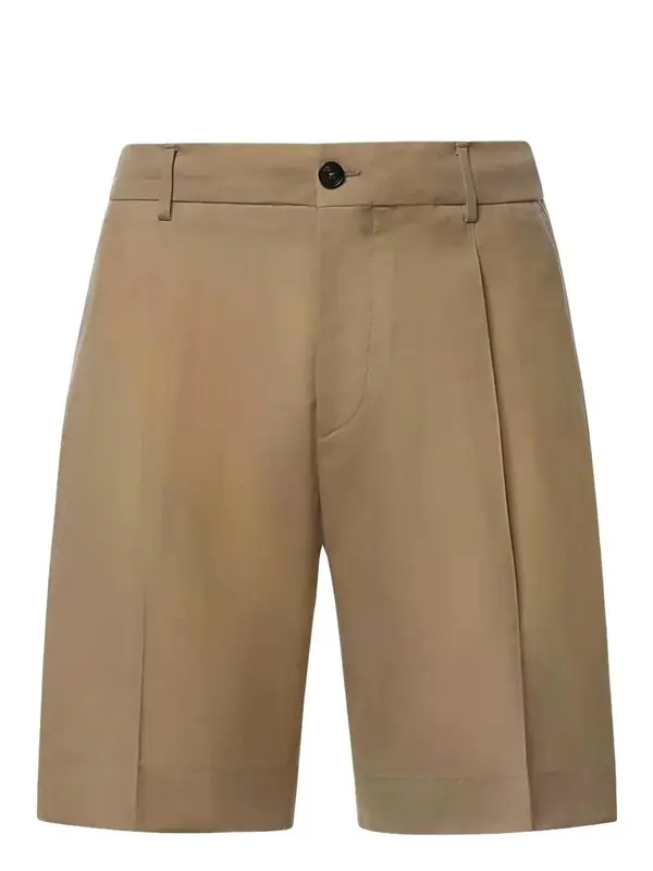 BE ABLE Pleated Tailored Shorts - Brown