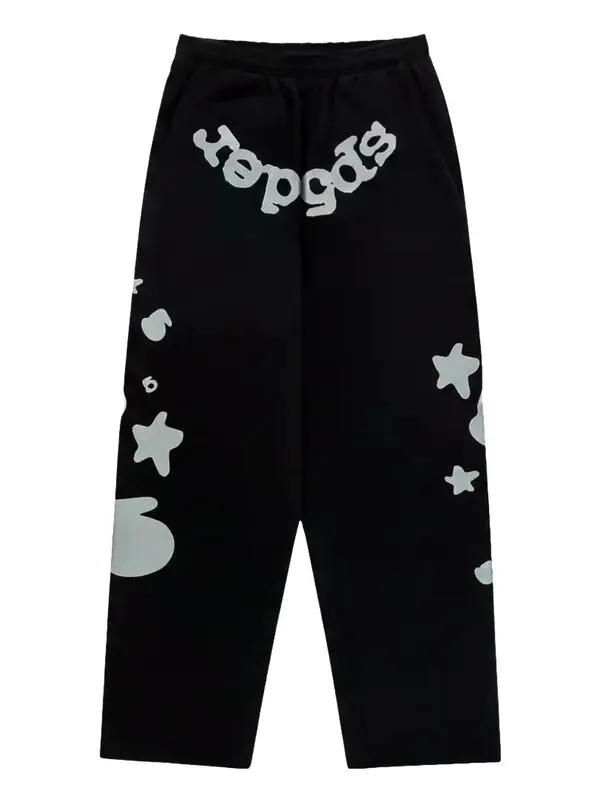 SP5DER Beluga Reflective Track Pants - Black