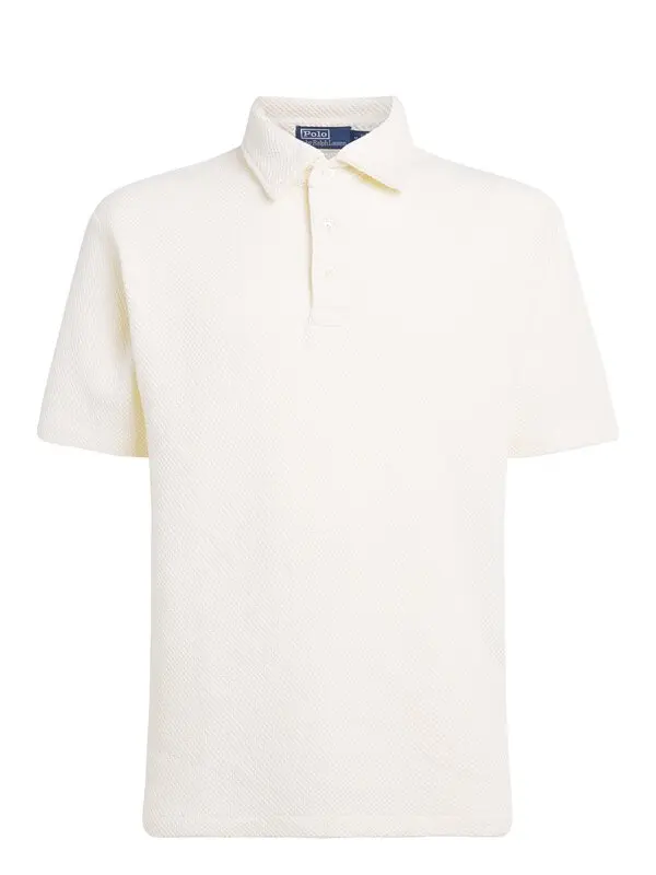 Polo Ralph Lauren Piqué Textured Polo Shirt - Ivory