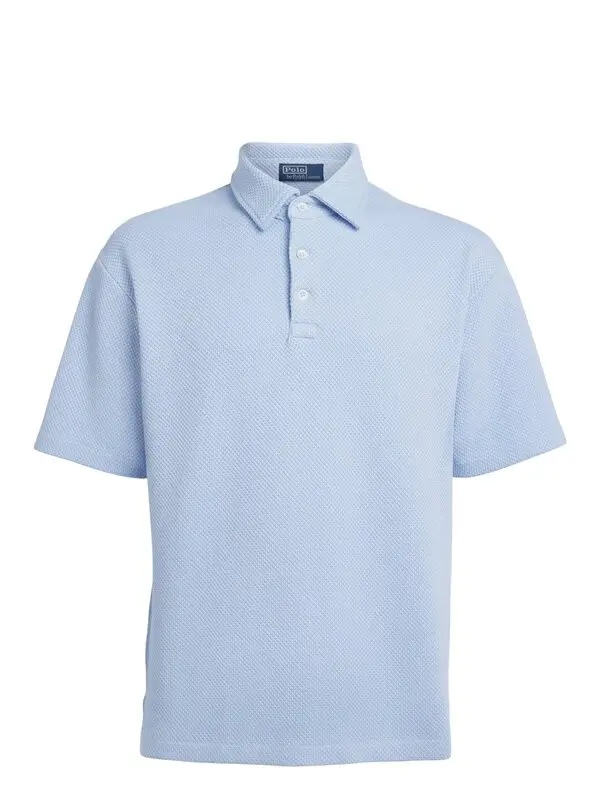 Polo Ralph Lauren Piqué Textured Polo Shirt - Blue