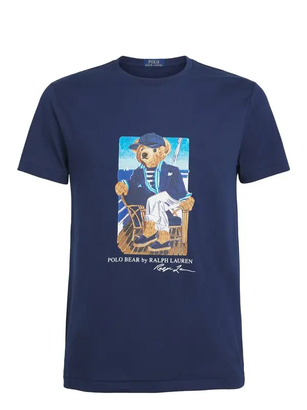Polo Ralph Lauren Cotton Polo Bear T-shirt - Navy
