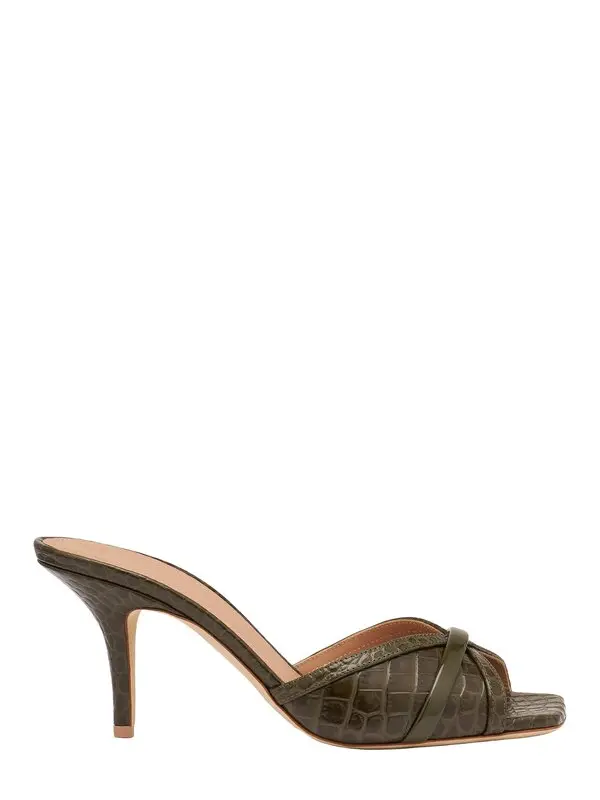 MALONE SOULIERS Perla High Heel Mules - Green