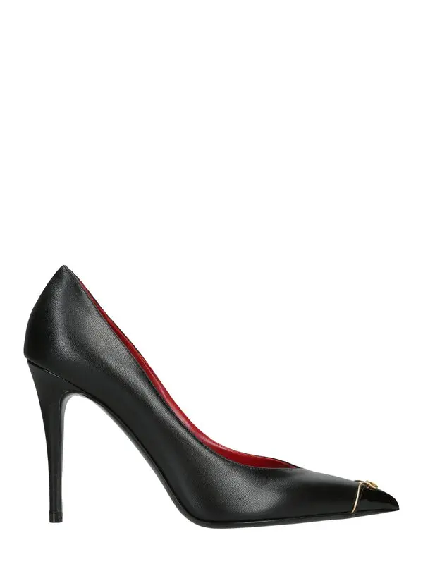 Valentino Garavani Leather Heartip Pumps - Black