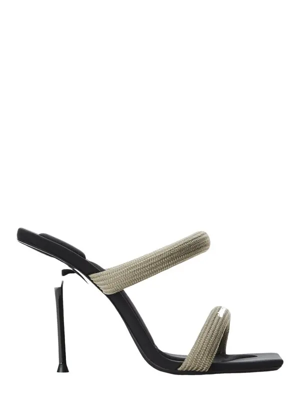 Alexander Wang Julie Logo-print Heeled Sandals - Black