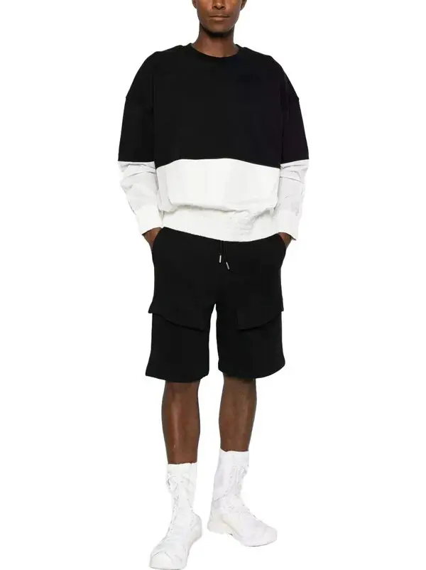 BLACKBARRETT Two-tone Blocking Sweatshirt - Black